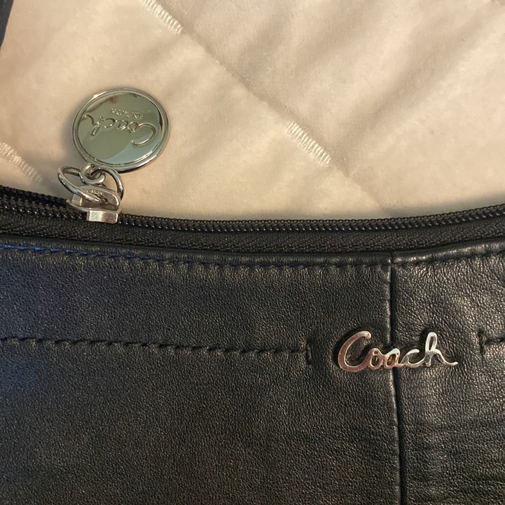 Coach Purse Black With Purple Lining. 3 Zippers In To… - Gem